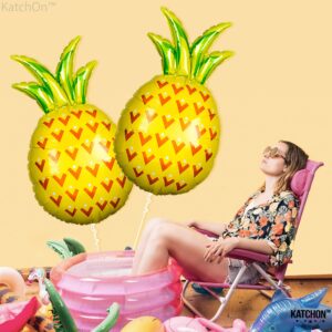 KatchOn, Giant Pineapple Balloons Decorations - 32 Inch | Pineapple Mylar Balloon for Pineapple Party Decorations | Tropical Balloons for Pineapple Birthday Decorations, Fruity Tutti Party Decorations