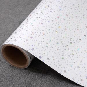 YIZUNNU Vinyl Self Adhesive Contact Paper Peel and Stick Roll Wallpaper Wall Stickers for Kitchen Cabinets Furniture Film Home Wall Decoration (24"x98", Star)