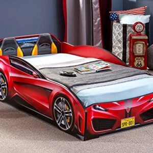 Cilek Spyder Race Car Toddler Bed Frame, Toddler, Red