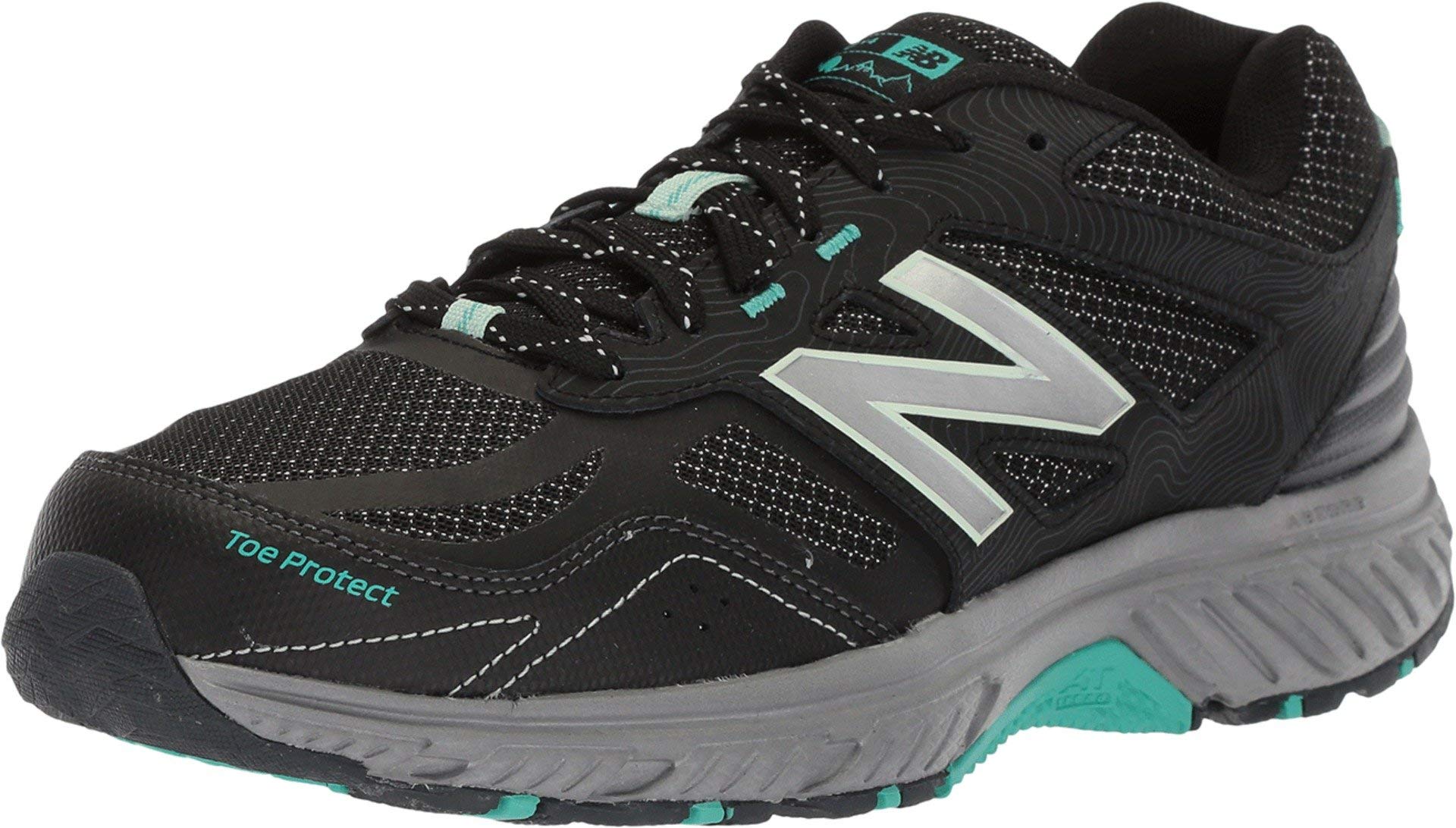 New Balance Women's 510 V4 Trail Running Shoe, Black/Outerspace/Seafoam, 7 M US