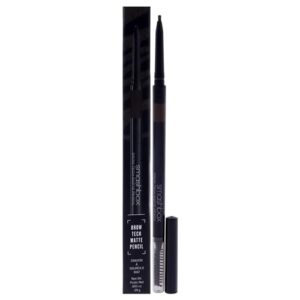 brow tech matte dual-ended eye brow pencil, longwearing formula, brunette