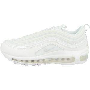 nike womens air max 97 shoes, white/white-metallic silver, 9.5