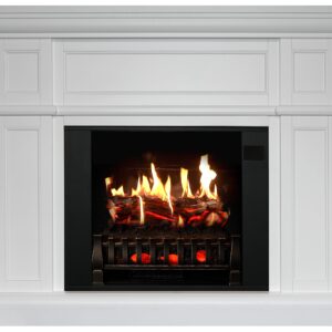 MagikFlame Electric Fireplace with Mantel - Artemis White - 30 Flames, Large, Freestanding, 5,200 BTU Heater, Crackling Log Sound, Bluetooth, App - New Home Design, Remodels, Family Atmosphere