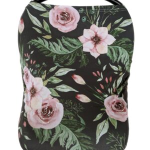 Pobi Baby Car Seat Covers and Nursing Cover - Soft and Stretchy Floral Pattern (Charm)