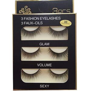 imported korea fiber faux mink false eye lashes handmade reusable long cross volume dramatic lashes natural look makeup thick black fake eyelashes