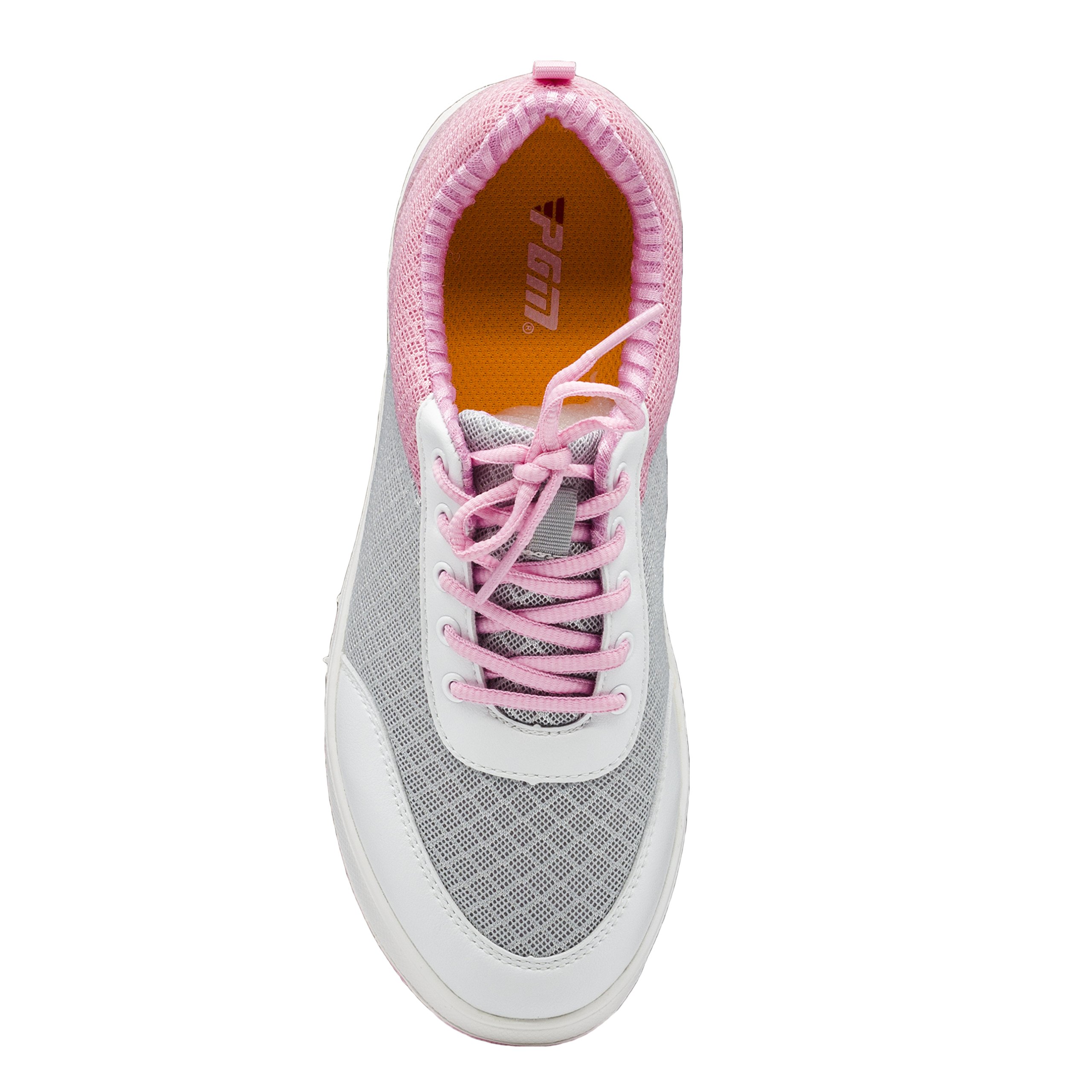 PGM Golf Shoes for Girls, Breathable Lightweight Summer Women Golf Shoes Provide Style, Comfort, and Performance Both on and Off The Golf Course, 37 M EU / 6 B(M) US, Pink