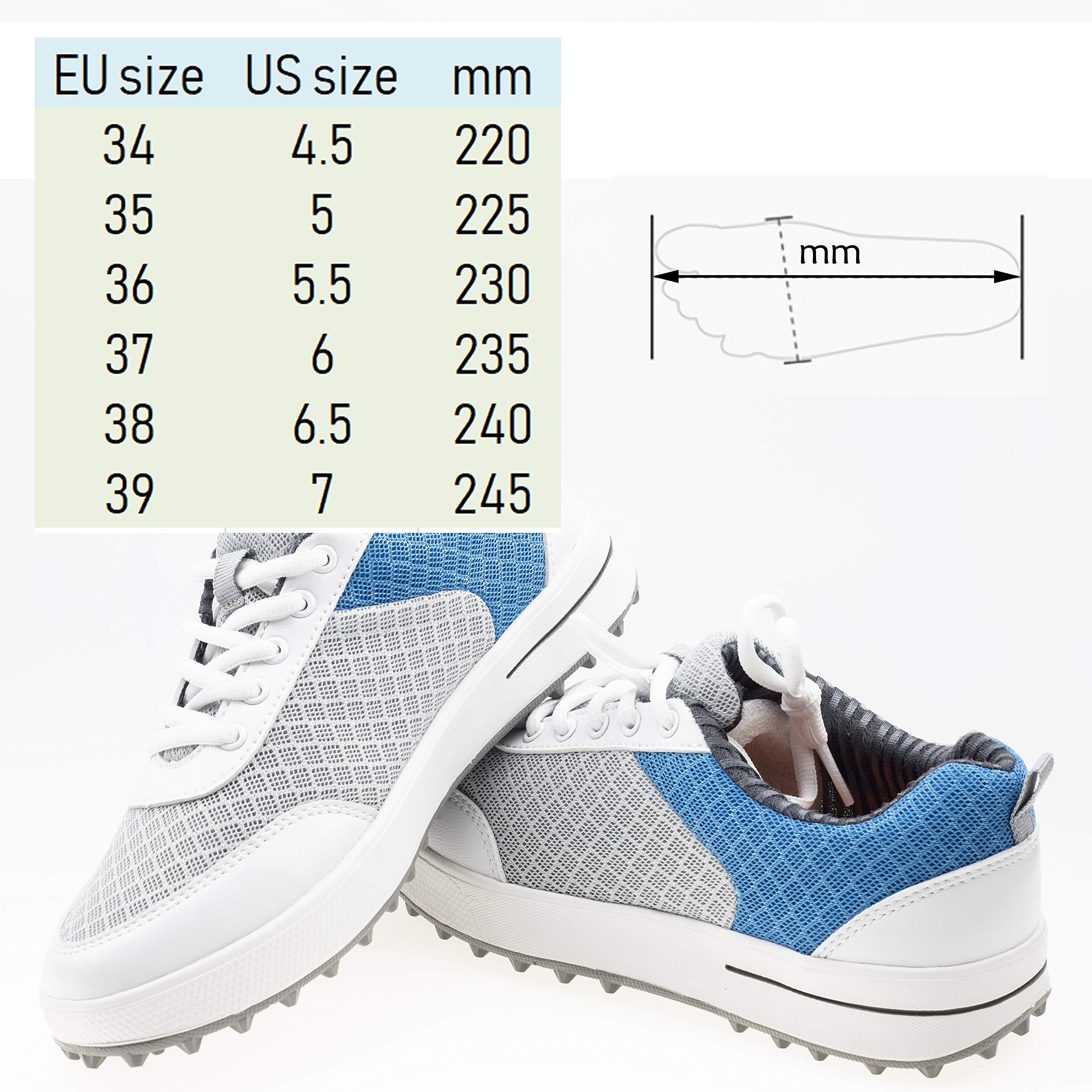 PGM Golf Shoes for Girls, Breathable Lightweight Summer Women Golf Shoes Provide Style, Comfort, and Performance Both on and Off The Golf Course, 37 M EU / 6 B(M) US, Pink