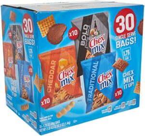 chex mix classics snack mix, 1.75 ounce (pack of 30)