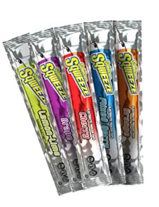 sqwincher sqweeze electrolyte freezer pops, variety pack, 10 count (pack of 5)