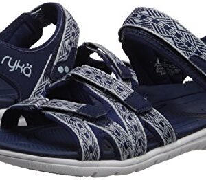 Ryka Women's SAVANNAH Sandal, medieval blue/soft blue, 7.5 M US