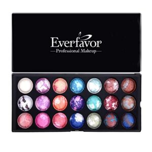 21 color everfavor makeup palette shimmer eyeshadow palettes baked eye shadows cosmetics pallet with galaxy colors (21 color, 04)