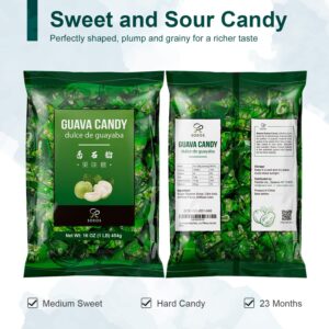 Soeos Guava Candy, Classic Series Chinese Guava Hard Candy, 16 oz (Pack of 1)