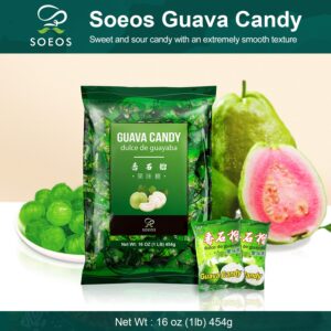 Soeos Guava Candy, Classic Series Chinese Guava Hard Candy, 16 oz (Pack of 1)