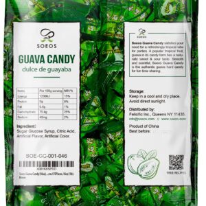 Soeos Guava Candy, Classic Series Chinese Guava Hard Candy, 16 oz (Pack of 1)