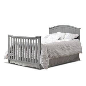 Sorelle Furniture Fairview Crib, Classic 4-in-1 Convertible Crib, Made of Wood, Non-Toxic Finish, Wooden Baby Bed, Toddler Bed, Child’s Daybed and Full-Size Bed, Nursery Furniture -Gray