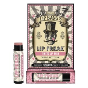 doctor lip bang's buzzing lip balm | lip freak| 100% all natural | cruelty free | tinted | nude attitude