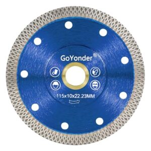 goyonder 4.5 inch tile blade, super thin diamond saw blade for cutting porcelain tiles, granite marble ceramics (4.5")