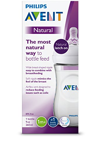 Philips AVENT Natural Baby Bottle, Clear, 4 Oz