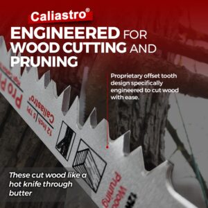 Caliastro 12-Inch Wood Pruning Saw Blades for Reciprocating/Sawzall Saws - 5 Pack