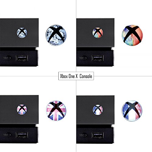 eXtremeRate 60 pcs Custom Home Button Power Switch Stickers Skin Cover for Xbox Series X & S, Xbox One and Xbox One X/S Console & Controller, for Xbox One Elite Controller and Xbox One Kinect