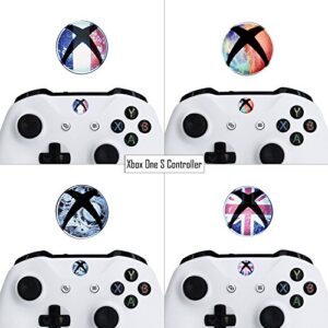 eXtremeRate 60 pcs Custom Home Button Power Switch Stickers Skin Cover for Xbox Series X & S, Xbox One and Xbox One X/S Console & Controller, for Xbox One Elite Controller and Xbox One Kinect