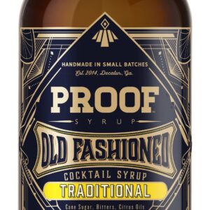 Proof Syrup Traditional Old Fashioned Cocktail Mixer (16 Ounces) | Makes 32 Cocktails | All Natural Hand-Crafted Old Fashioned Syrup w/Real Bitters & Organic Sugar