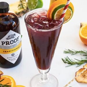 Proof Syrup Traditional Old Fashioned Cocktail Mixer (16 Ounces) | Makes 32 Cocktails | All Natural Hand-Crafted Old Fashioned Syrup w/Real Bitters & Organic Sugar