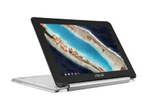 asus chromebook flip c101 2-in-1 laptop- 10.1” 4-way wxga touchscreen, rockchip rk3399 quad-core processor, 4gb ram, 16gb storage, all metal body, lightweight, usb type-c, chrome os- c101pa-db02