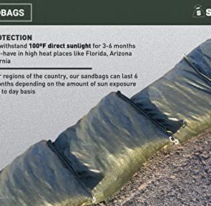 Sandbaggy - Heavy Duty Empty Sandbags For Flooding (14" X 26") - Poly Sand Bags - Flood Barrier, Weight, Construction, Earth Bag Homes - Reusable, UV Resistant - Tie Strings Attached (100 Bags)