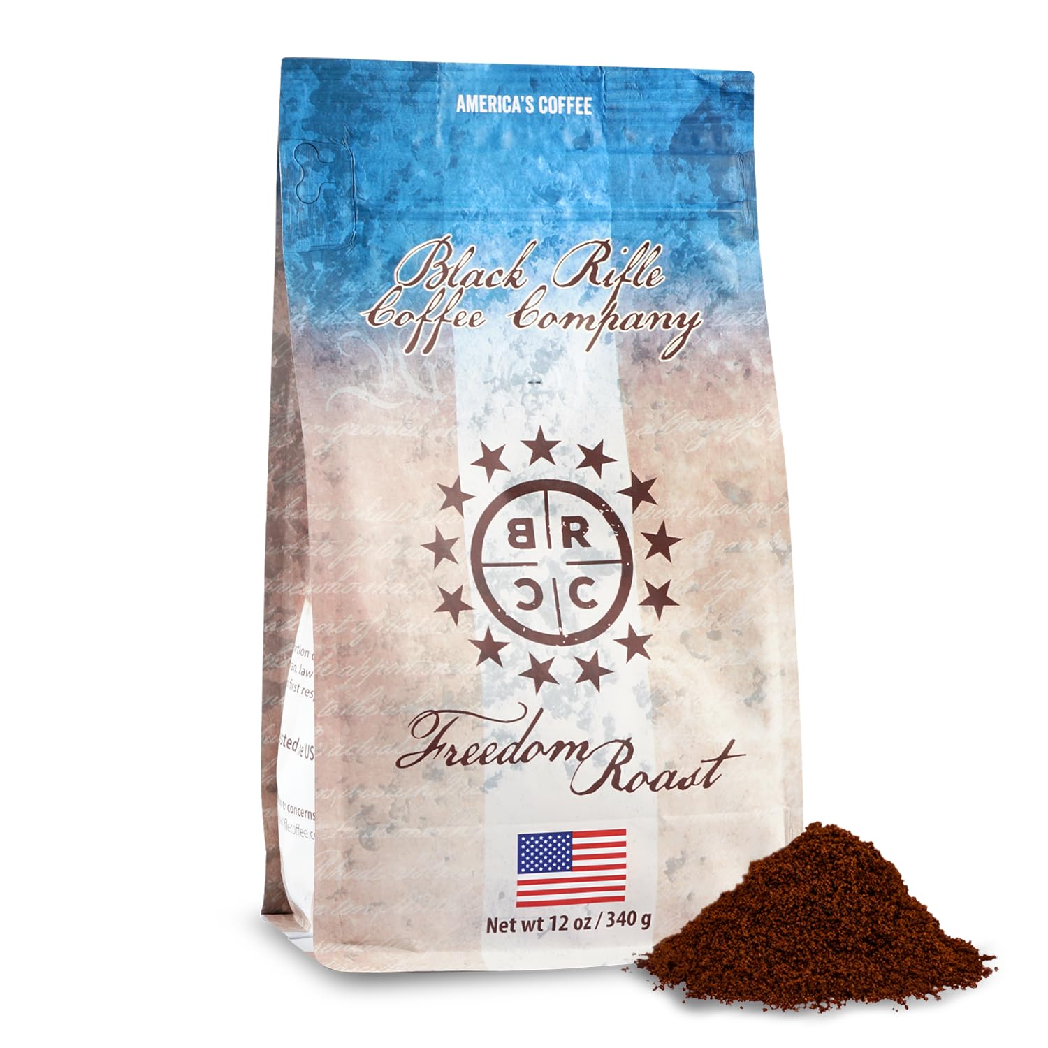 Black Rifle Coffee Company Freedom Roast, Medium Roast Ground Coffee, 12 OZ Bag