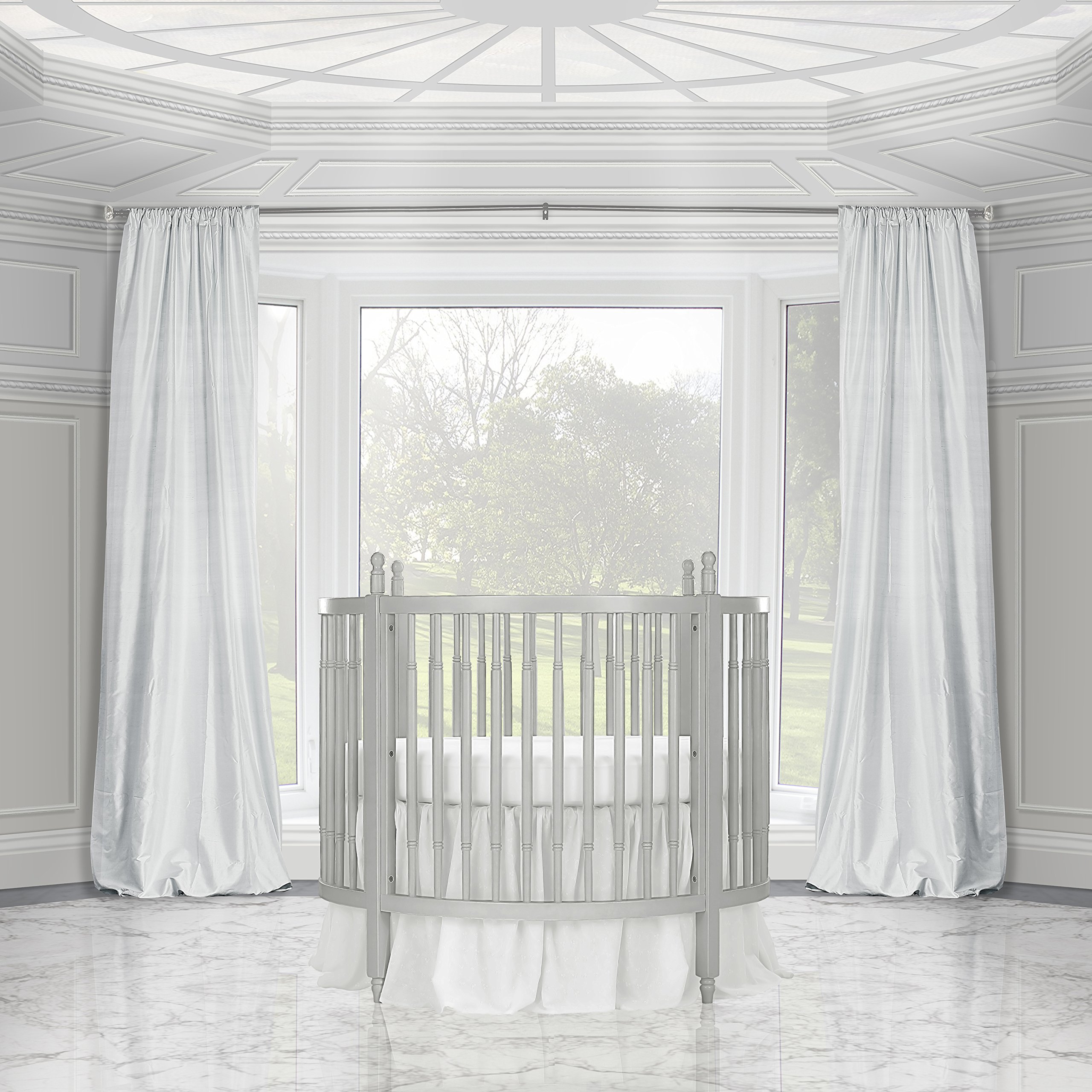 Dream On Me Sophia Posh Circular Crib, Silver Pearl, Full Size , 45.5x45.5x69.5 Inch (Pack of 1)