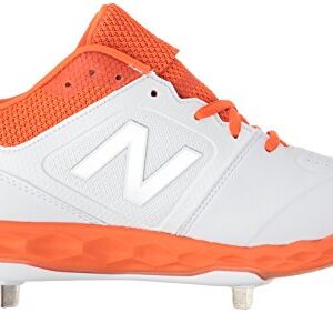 New Balance Women's Fresh Foam Velo V1 Metal Softball Shoe, Orange/White, 5.5 M US