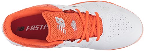 New Balance Women's Fresh Foam Velo V1 Metal Softball Shoe, Orange/White, 5.5 M US