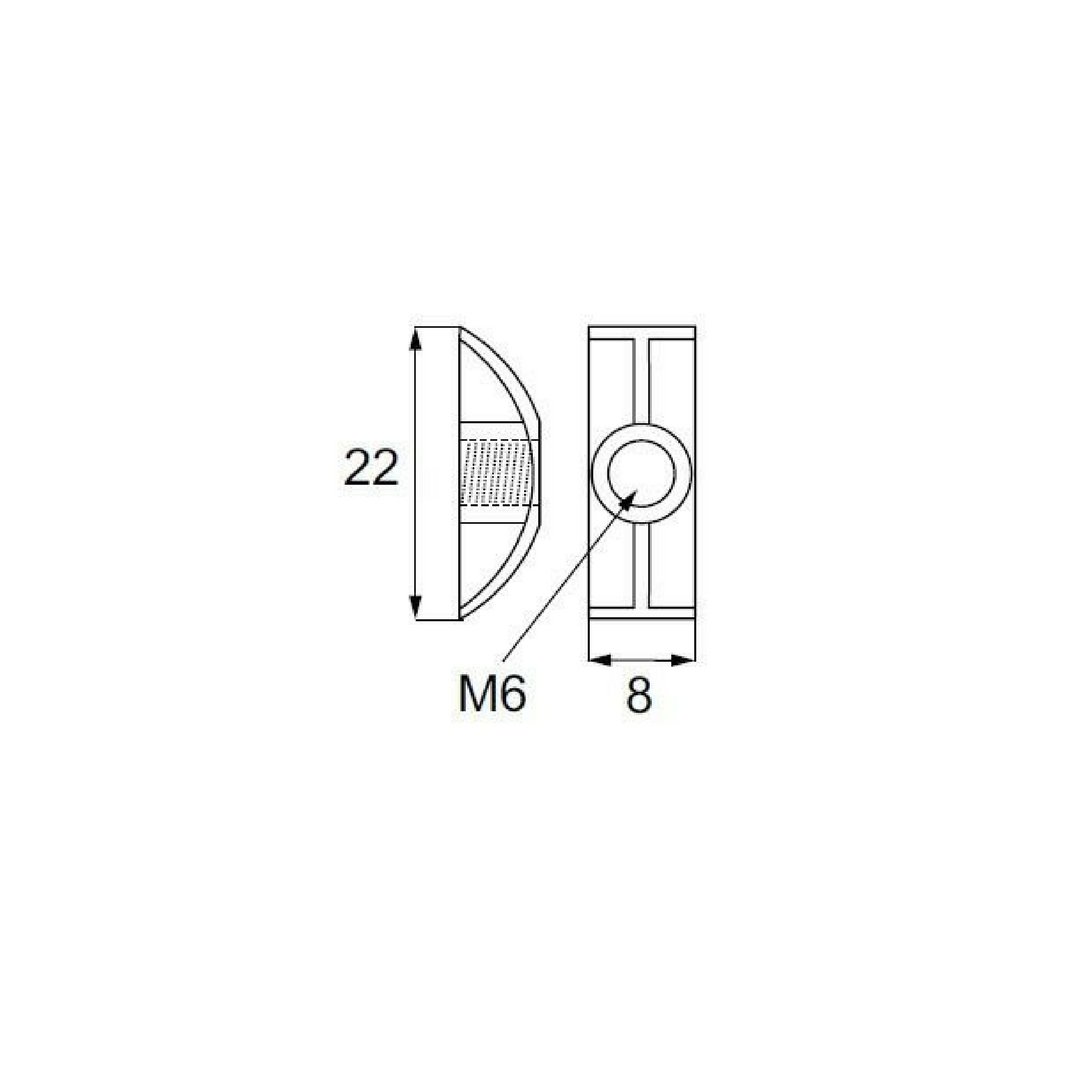 M6 6mm Threaded Half Moon Mini Luna Washers Nuts for Bunk Beds Cots