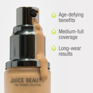 Juice Beauty PHYTO-PIGMENTS Flawless Serum Foundation - Sand | Skin-Perfecting + Age-Defying Serum in One | Plant-Derived Phyto-Pigments -1 fl oz