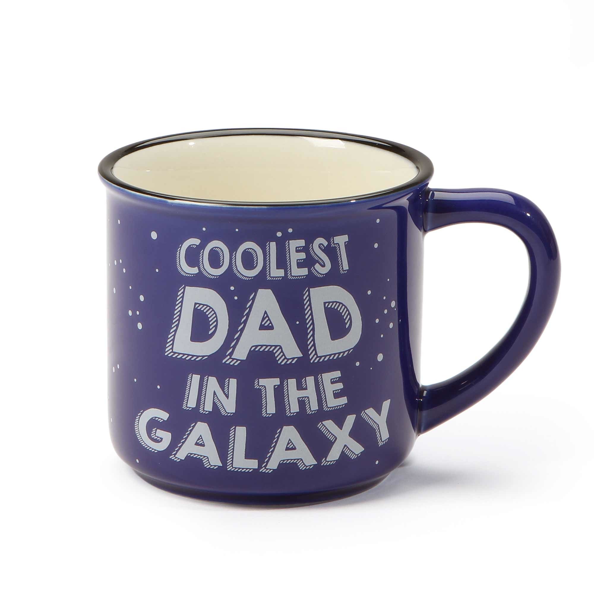 Our Name is Mud “Coolest Dad” Space Stoneware Camping Coffee Mug, 16 oz.