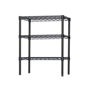 shelving inc. black wire shelving with 3 tier shelves - 8" d x 30" w x 34" h, weight capacity 300lbs per shelf