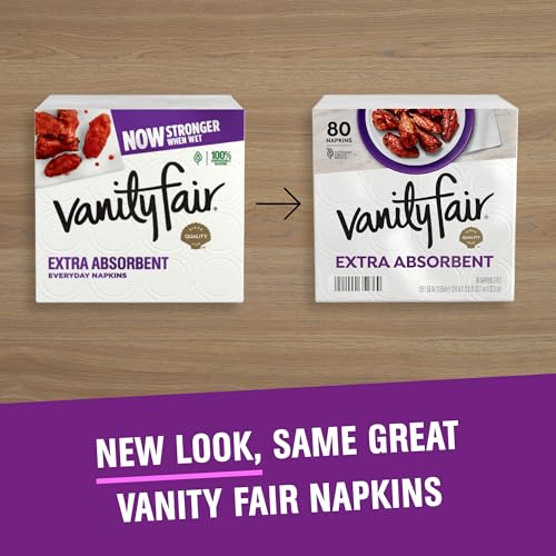 Vanity Fair Extra Absorbent Paper Napkins, 80 Count