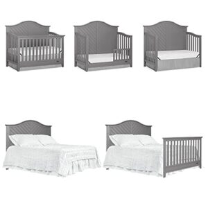 Dream On Me Ella 5-in-1 Full Size Convertible Crib in Storm Grey, Greenguard Gold Certified