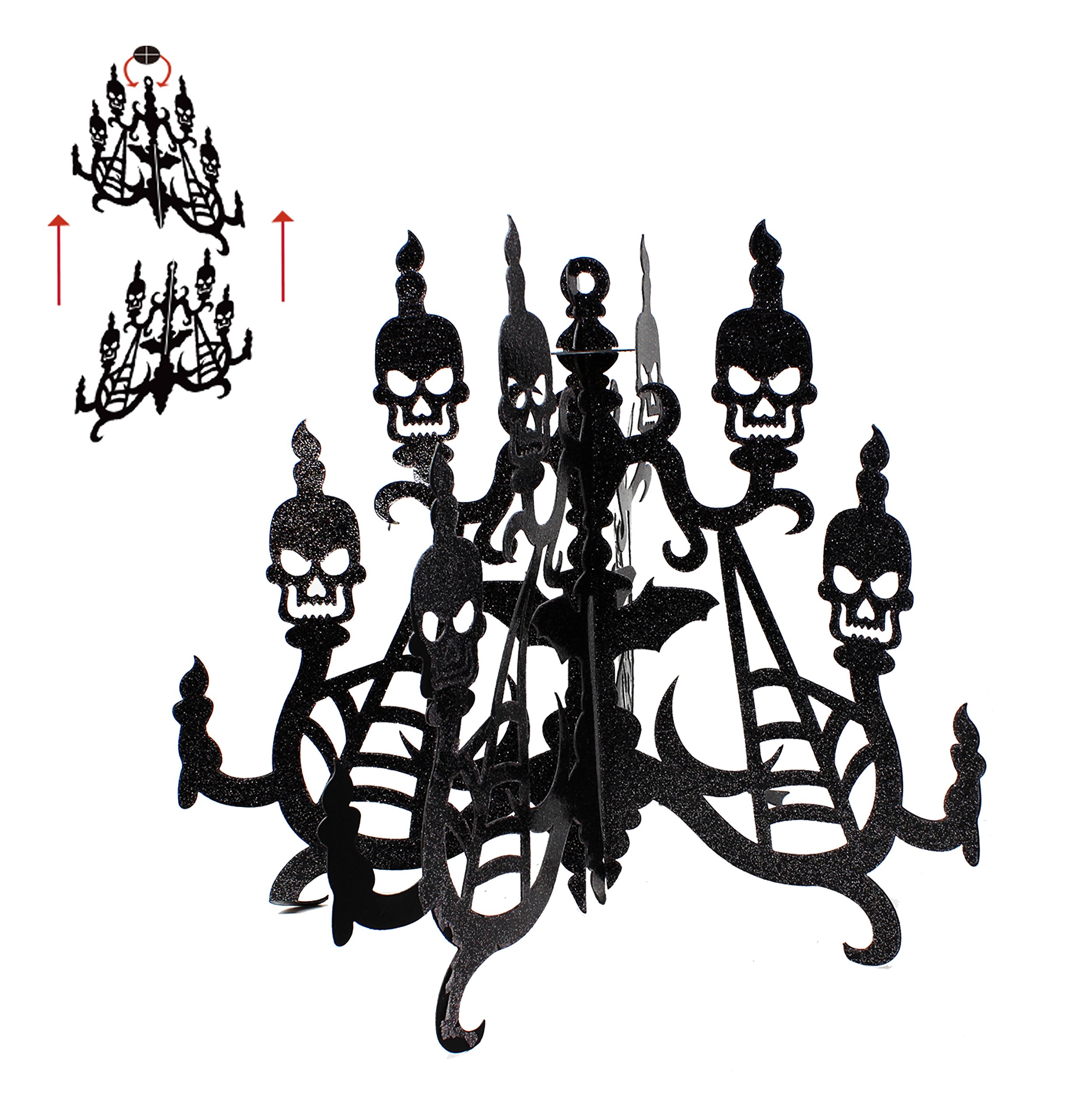 JOYIN Halloween Haunted House Chandelier Decoration Swirl Ceiling Hanging and Wall Decoration Set