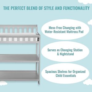 Dream On Me Ashton Changing Table, Steel Grey 34x20x40 Inch (Pack of 1)