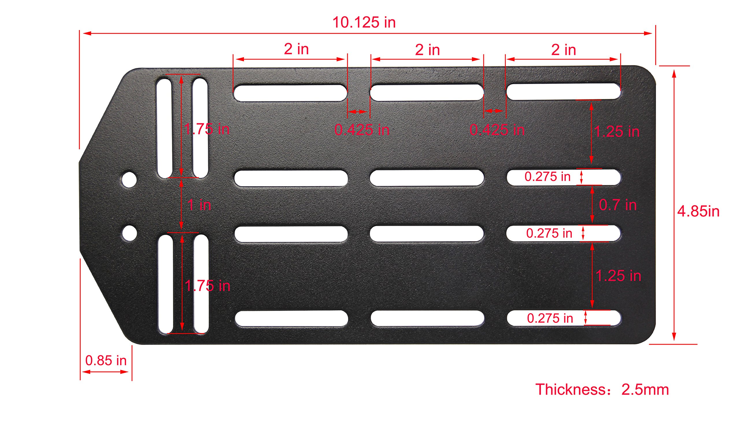 Kings Brand Queen - King Bed Frame Headboard Bracket Modification Modi-Plate, Set of 2