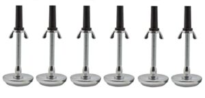 kings brand furniture adjustable 5.8" threaded bed frame riser glide legs (set of 6 glides)