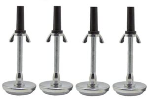 kings brand furniture adjustable 5.8" threaded bed frame riser glide legs (set of 4 glides)