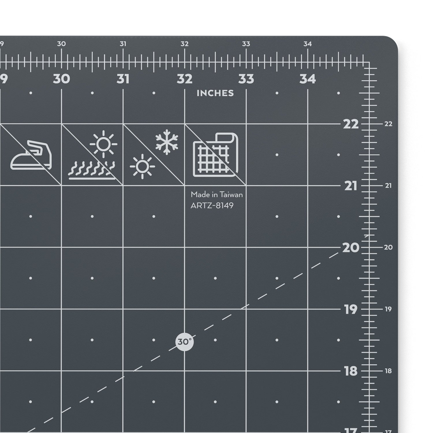 Arteza 24"x36" Cutting Mat with Grid & Non Slip Surface, Self Healing Cutting Mat for Fabric, Paper, Vinyl, Plastic, Craft Supplies for Quilting, Sewing, Scrapbooking