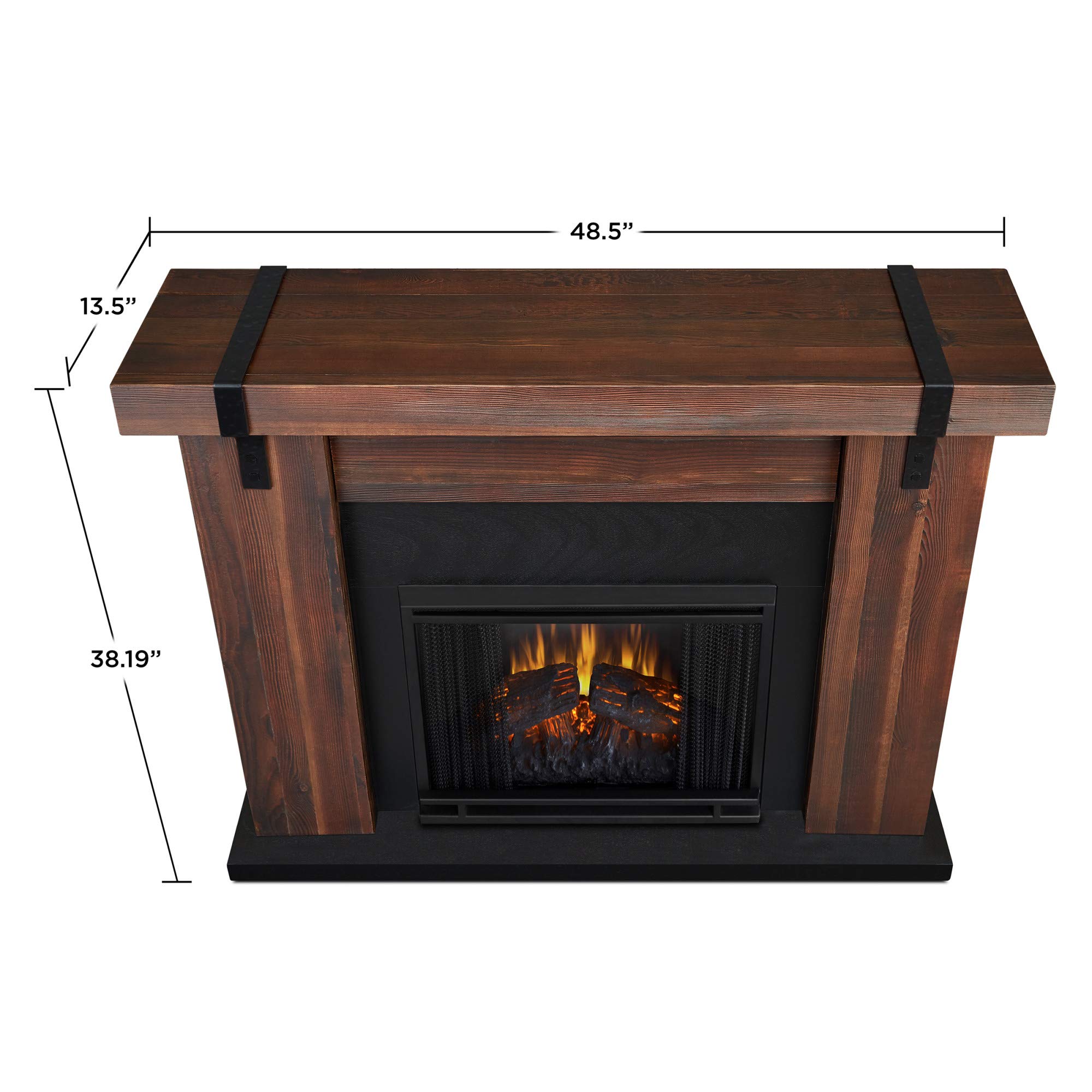 Aspen 49" Electric Fireplace in Gray Barnwood by Real Flame