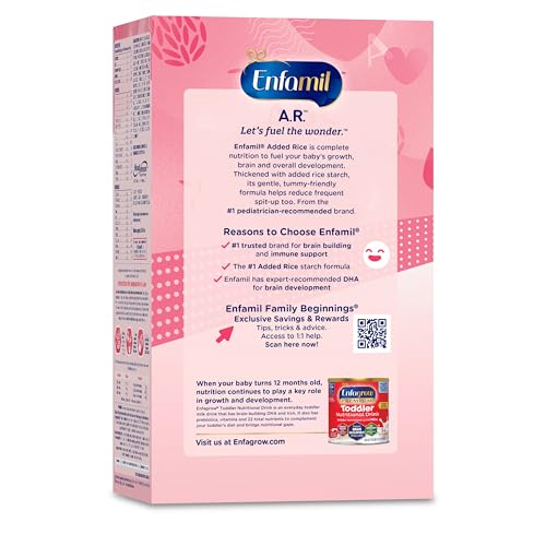 Enfamil A.R. Infant Formula, Reduces Reflux & Frequent Spit-Up, Expert Recommended DHA for Brain Development, Probiotics to Support Digestive & Immune Health, Powder Refill, 121.6 Oz