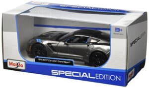 maisto 1:24 - special edition - 2017 grey chevrolet corvette grand sport