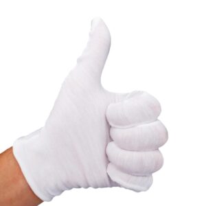 12 Pairs White Cotton Gloves Dry Hands,Soft Stretchy Working Gloves,for coins, Jewelry,Silver, Inspection Gloves