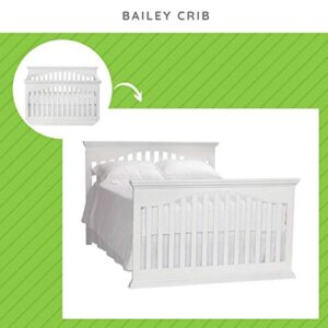 Full-Size Conversion Kit Bed Rails for Suite Bebe Cribs | Multiple Finishes Available (White)